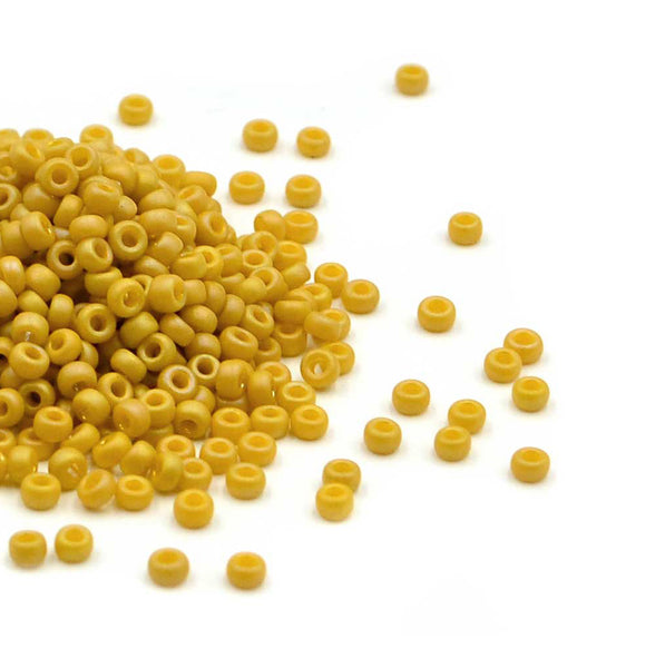 11-4692 Frosted Opaque Glazed Rainbow Yellow – Beadshop.com