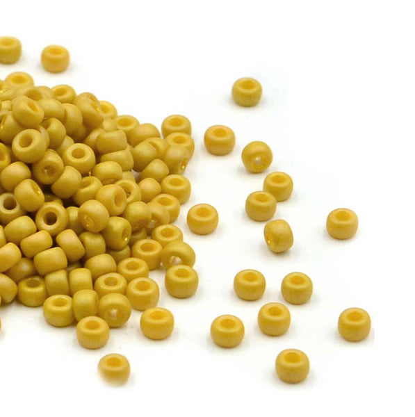 8-4692 Frosted Opaque Glazed Rainbow Yellow – Beadshop.com