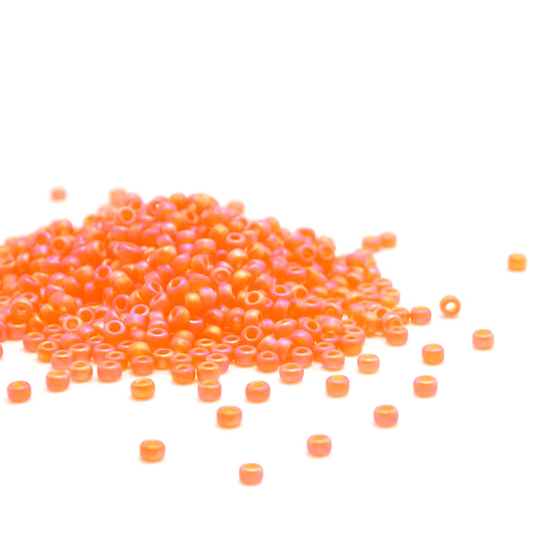 11-138fr Matte Transparent Orange AB freeshipping - Beadshop.com