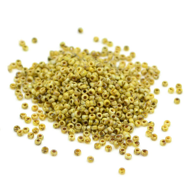 15-4512 Opaque Yellow Picasso - Beadshop.com