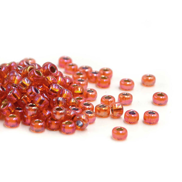 6-1008 Silver-Lined Orange AB - Beadshop.com