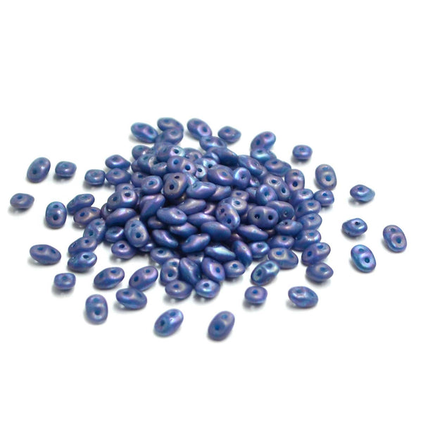 SuperDuos- Nebula Turquoise Blue Matte - Beadshop.com