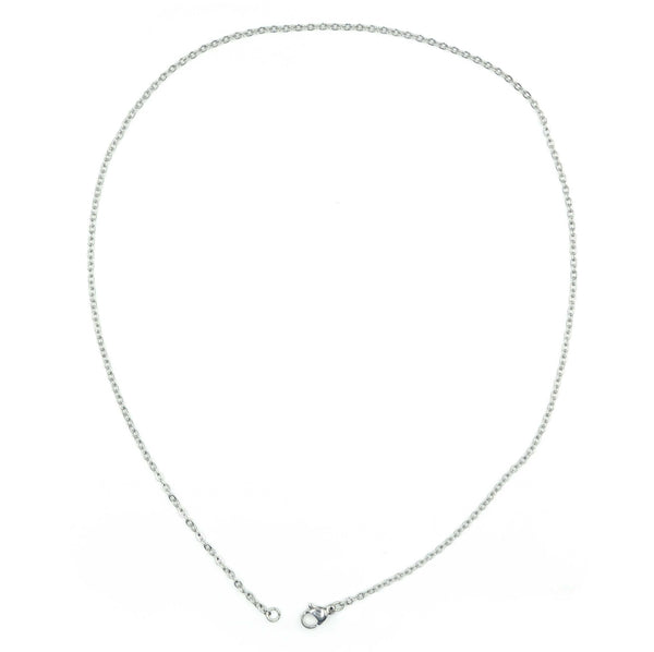 Readymade Cable Chain- Silver Plate, 18" – Beadshop.com