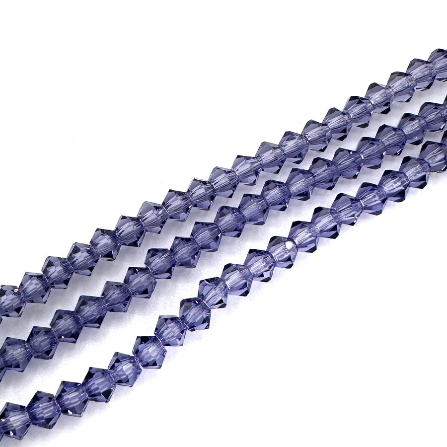 Preciosa 3mm Crystal Bicones- Tanzanite – Beadshop.com