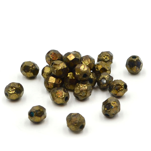 6mm- Capri Blue Stone Copper Picasso – Beadshop.com