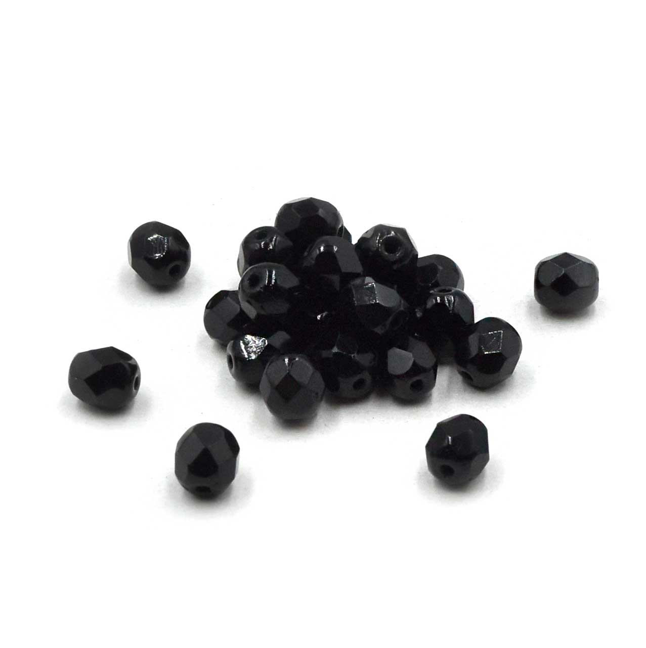 6mm- Jet | Czech Glass | Glass Beads – Beadshop.com