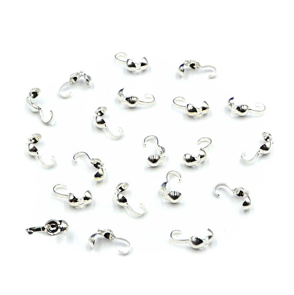 Clamshell End Tips- Silver Plate – Beadshop.com