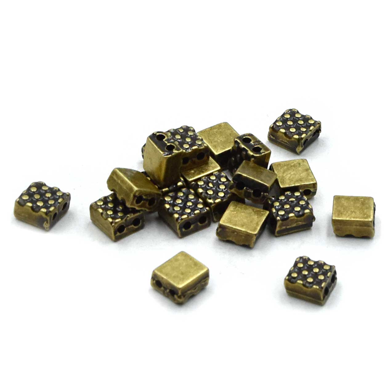 Cymbal Parasporos Tila Bead Sub- Antique Brass (20 Pieces) – Beadshop.com