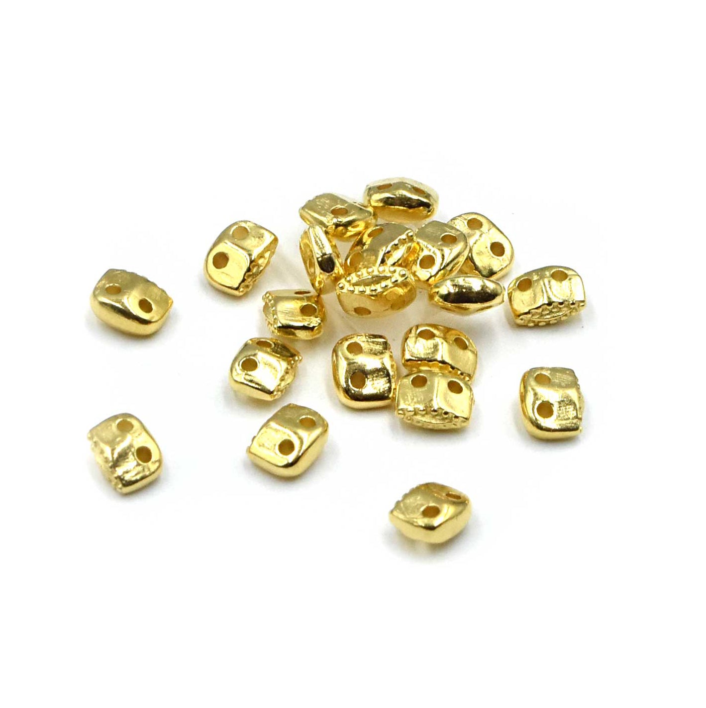 Cymbal Varidi Superduo Sub Beads- 24kt Gold Plate (20 beads) – Beadshop.com
