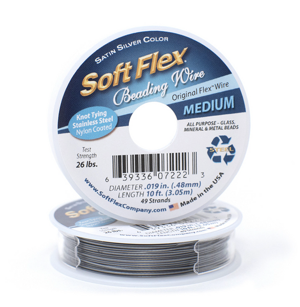 Soft Flex .019/ Satin Silver 10ft - Beadshop.com