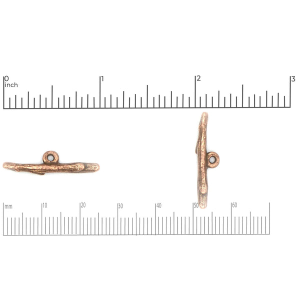 Twig Toggle Bar- Antique Copper – Beadshop.com
