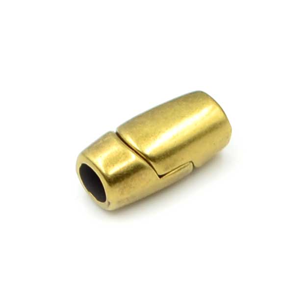 5mm Cylinder Clasp- Antique Brass - Beadshop.com