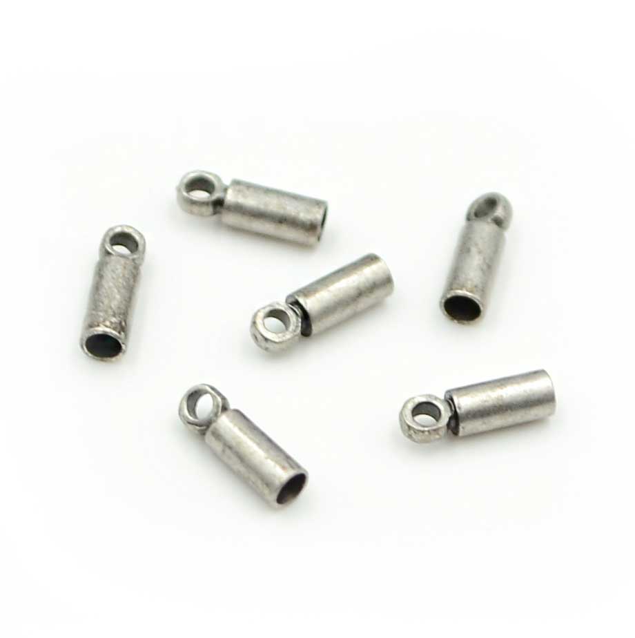 Elementary End Caps, 1mm- Antique Silver (6 pieces) – Beadshop.com