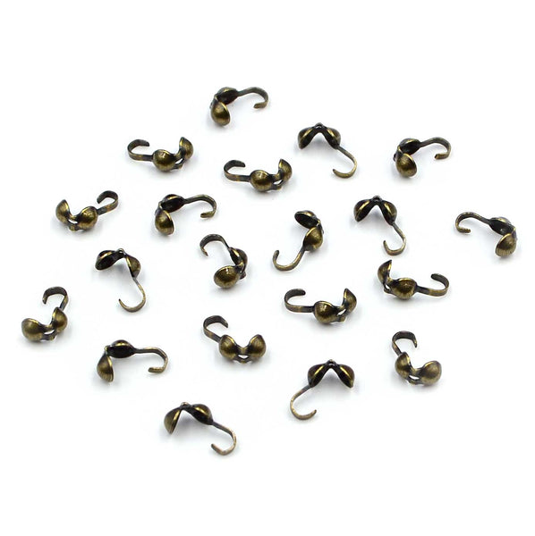 Clamshell End Tips- Antique Brass – Beadshop.com
