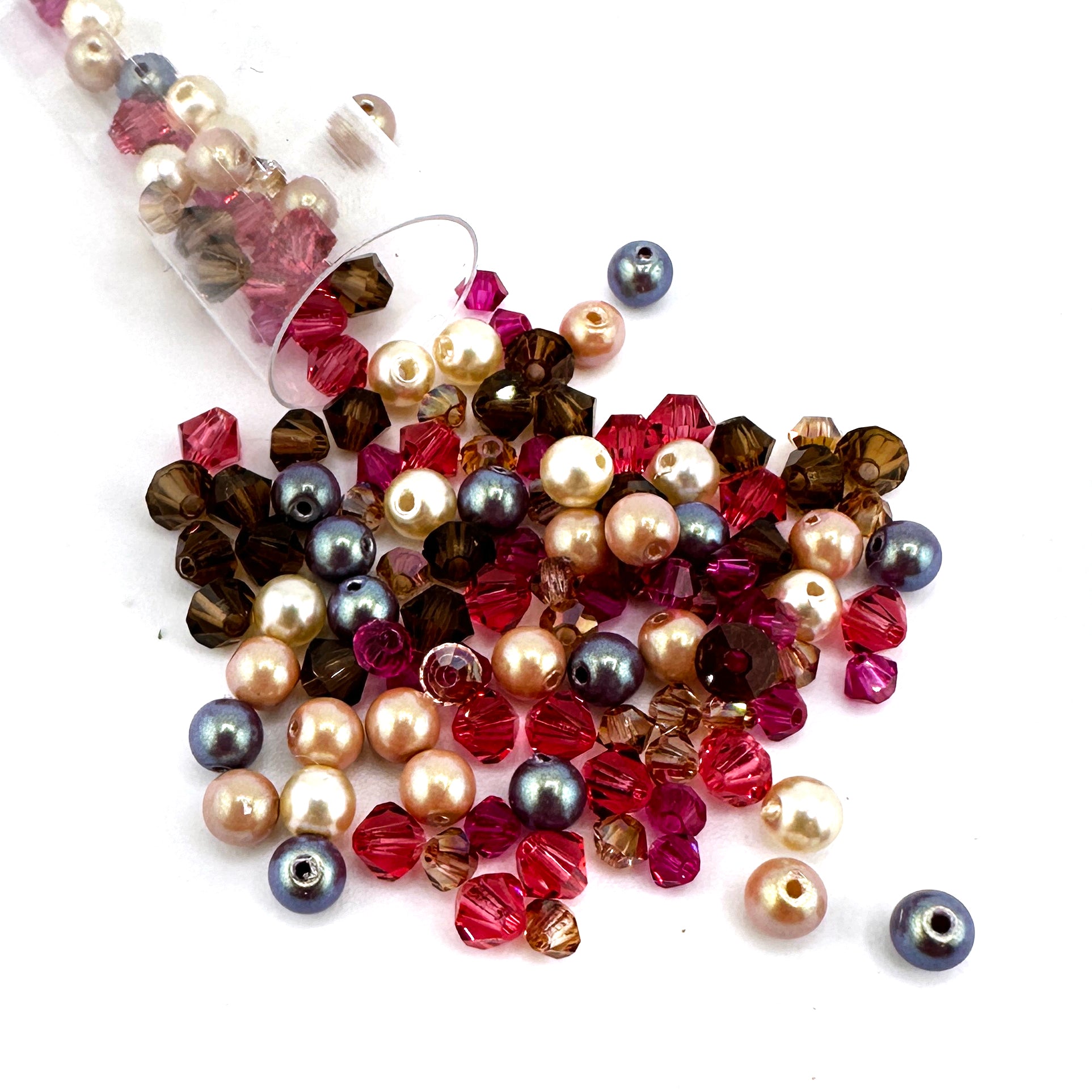 Pink Crystal & Pearl Bead Mix – Preciosa | Beadshop – Beadshop.com
