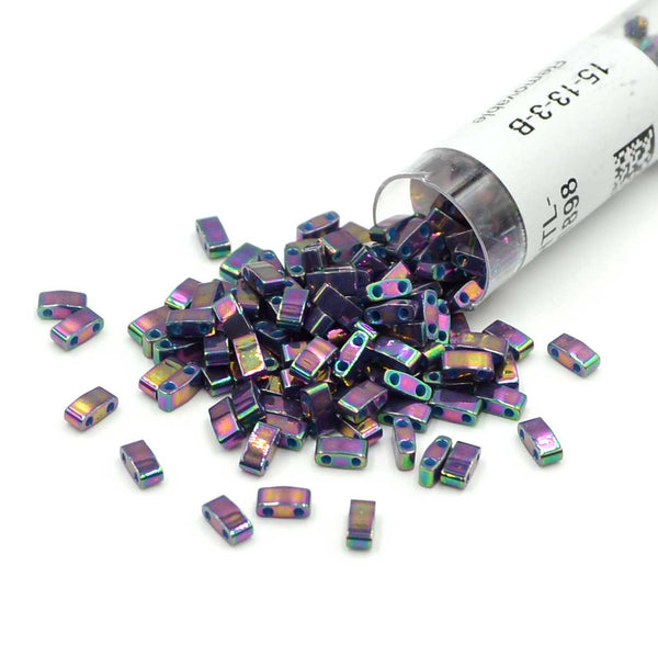 TLH1898 Opaque Purple Grey Rainbow Luster – Beadshop.com