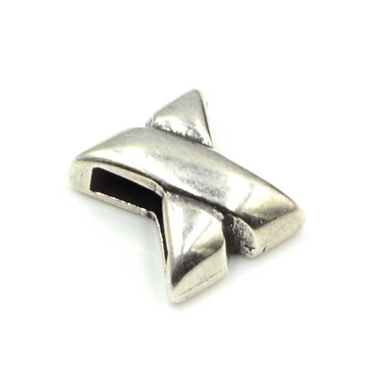 10mm Slider- X Marks- Antique Silver – Beadshop.com