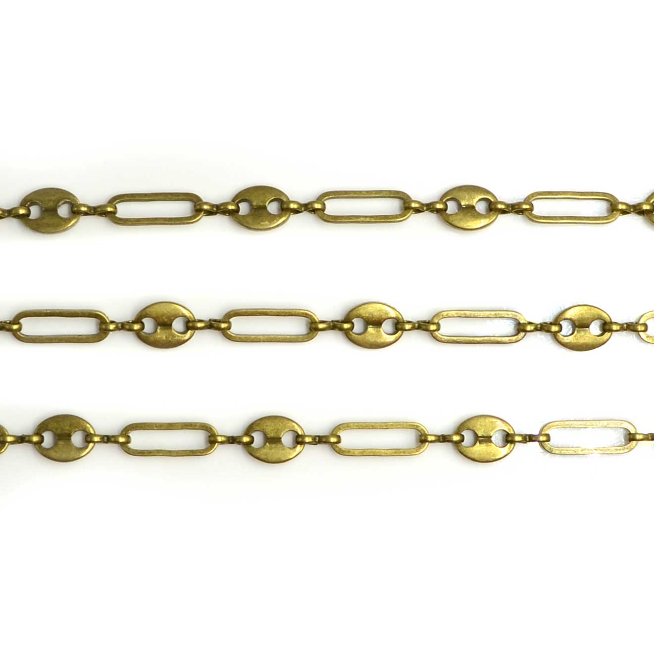 Mariner- Antique Brass Chain by the Foot - Beadshop.com