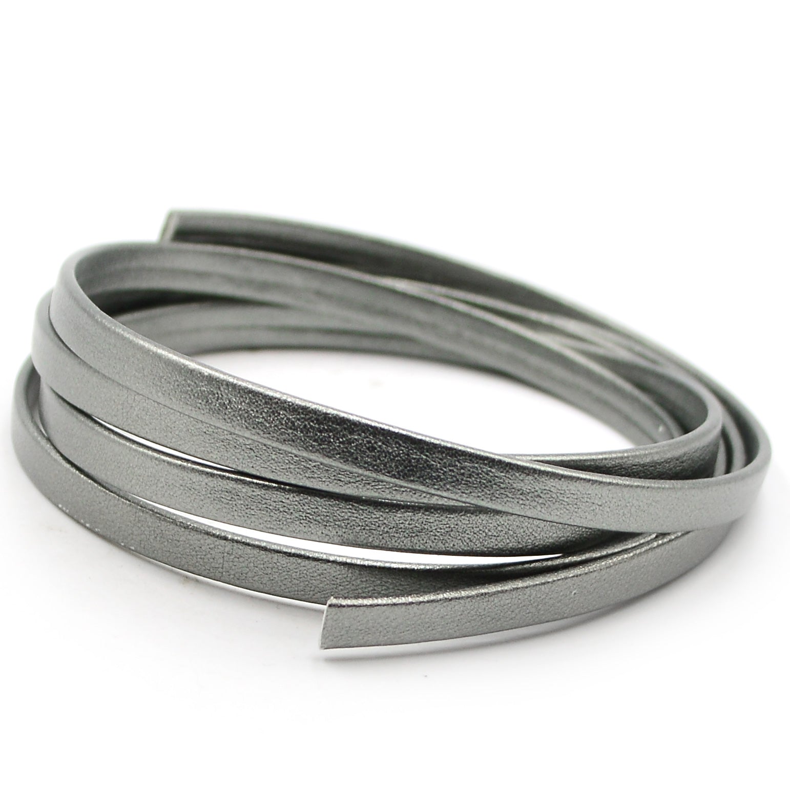Pearlized Metallic Pewter- 5mm Strap Leather by the – Beadshop.com