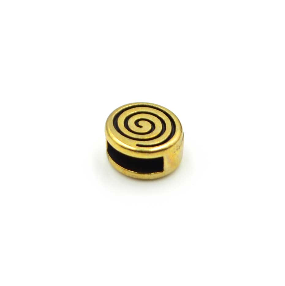 5mm Slider- Circle Coil- Antique Brass – Beadshop.com