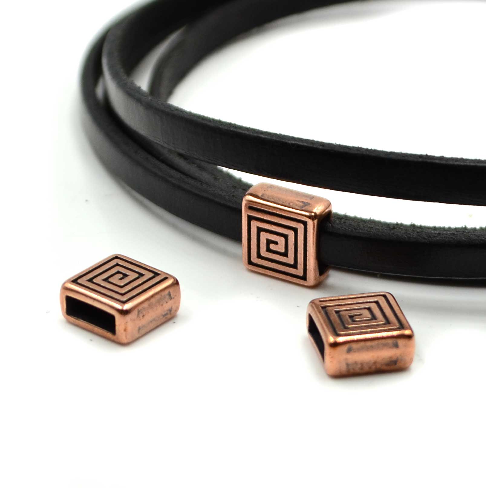5mm Slider- New Maze- Antique Copper - Beadshop.com