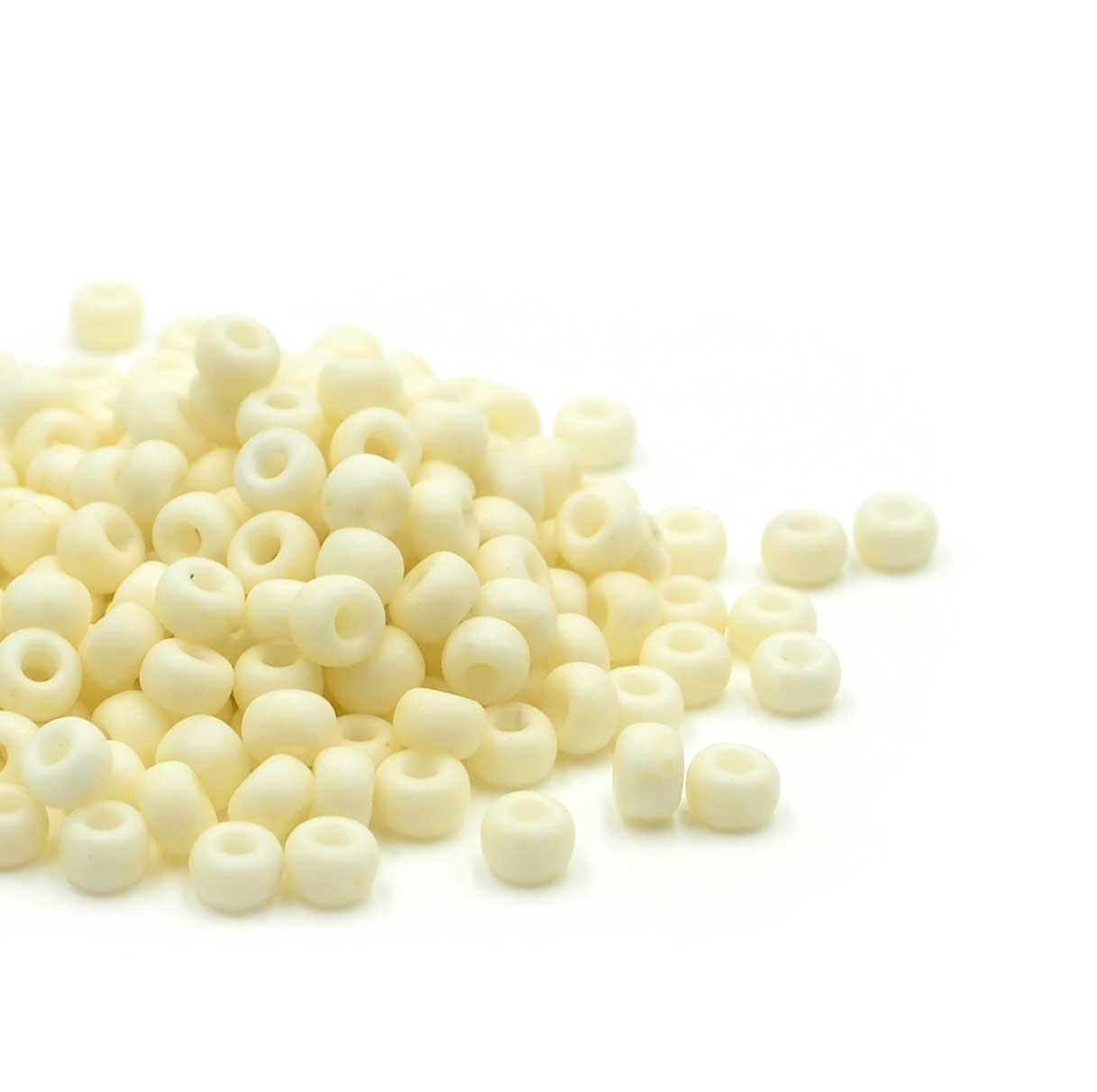 6-2021 Matte Opaque Cream 6/0 - Beadshop.com