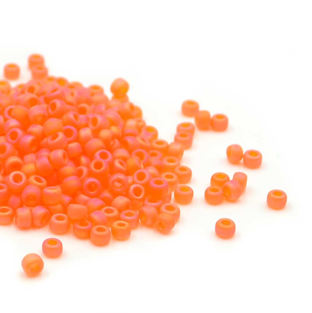 8-138FR Matte Transparent Orange AB 8/0 – Beadshop.com