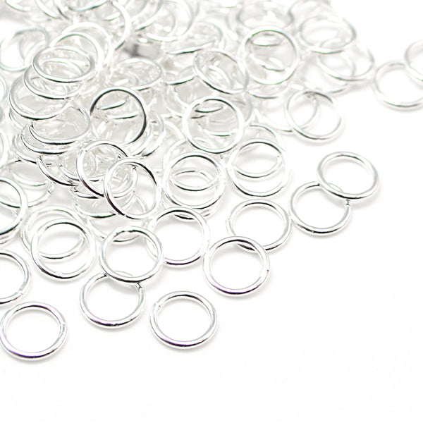 8mm/18g Soldered Jump Rings- Bright Silver – Beadshop.com