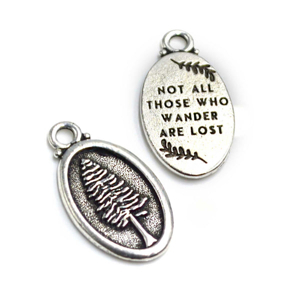 Redwood Charm- Antique Silver - Beadshop.com