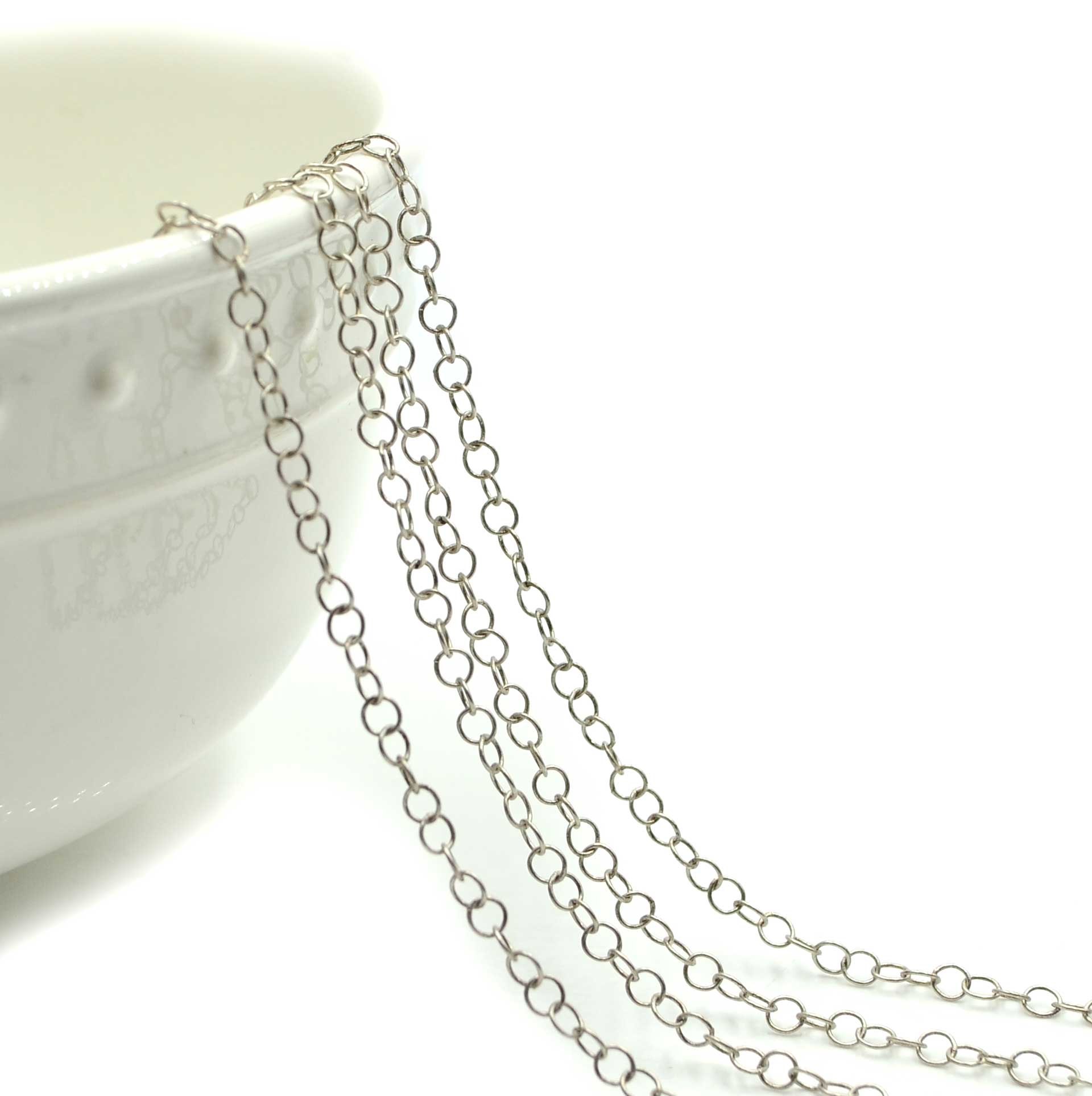 Circle Back- Antique Silver Chain by the Foot - Beadshop.com