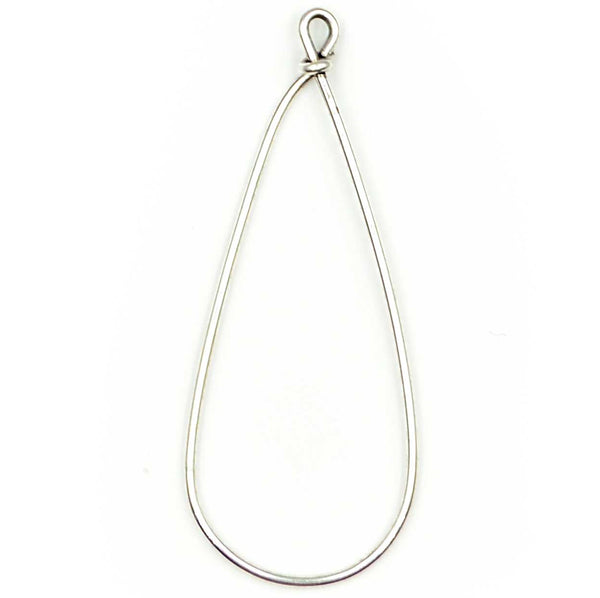 Drop Hoop- Antique Silver - Beadshop.com