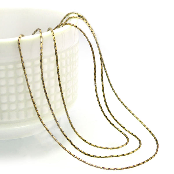 Fine Line- Antique Brass Chain by the Foot – Beadshop.com