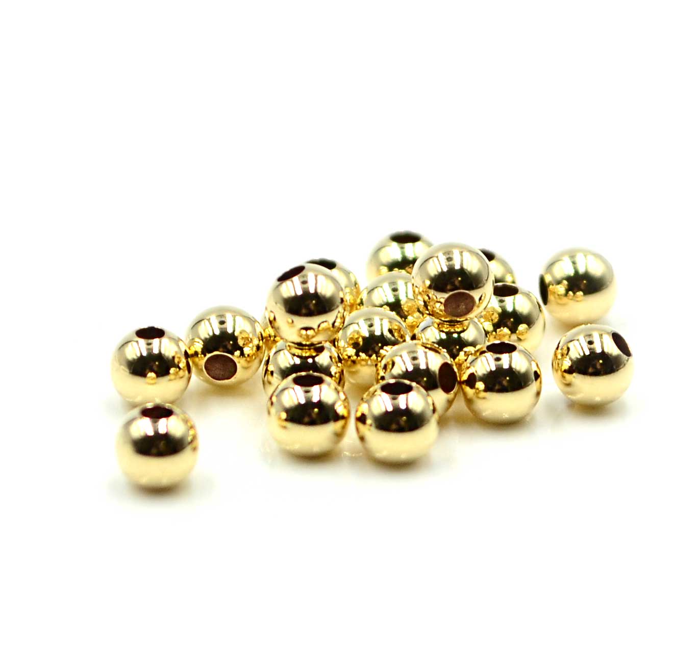 Gold Filled 4mm Rounds- Large Hole – Beadshop.com