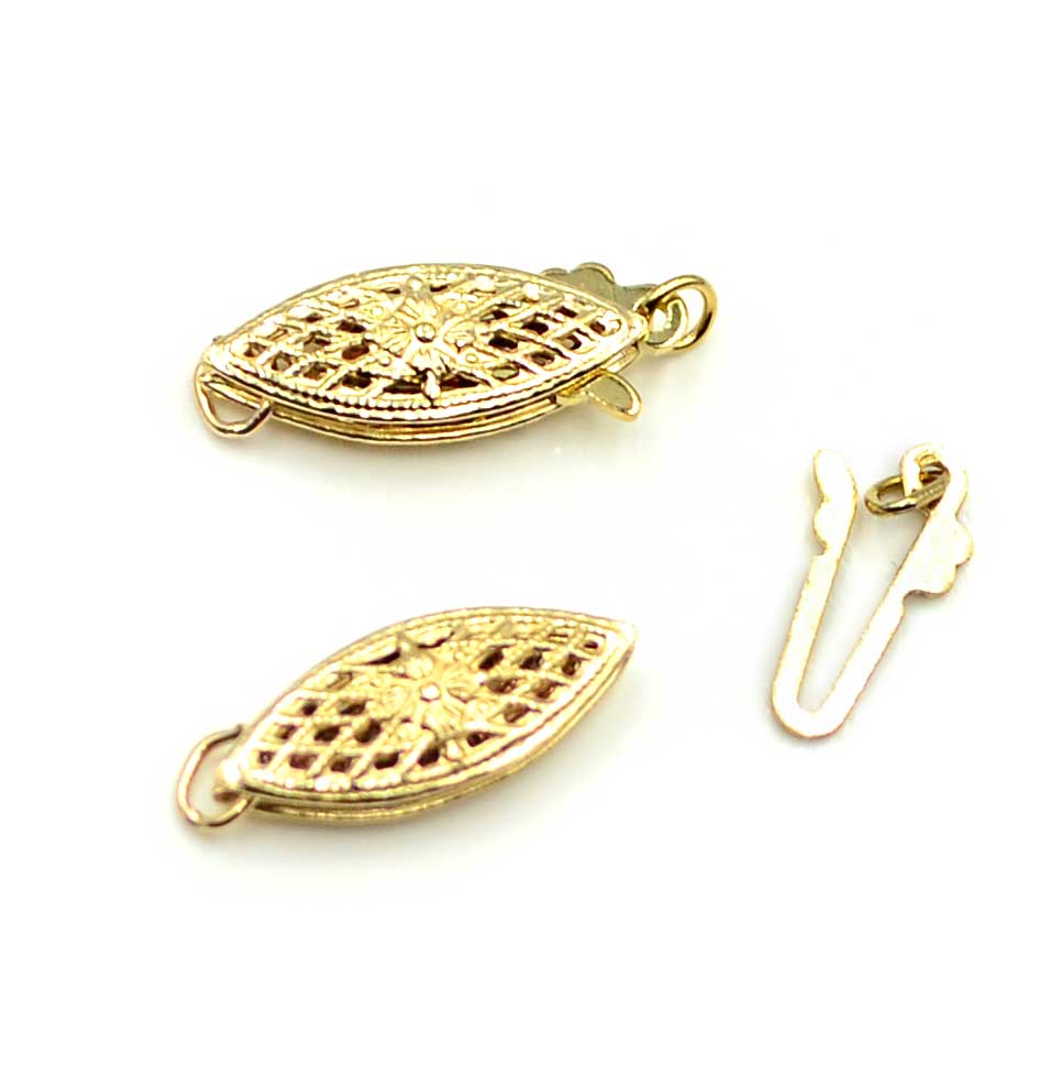 Filigree Pearl Clasp- Gold Filled - Beadshop.com