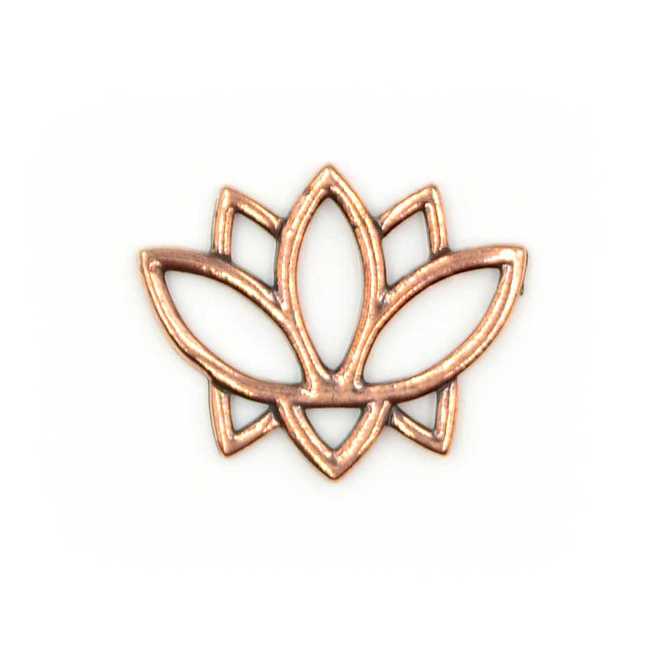 Open Lotus Link- Antique Copper – Beadshop.com