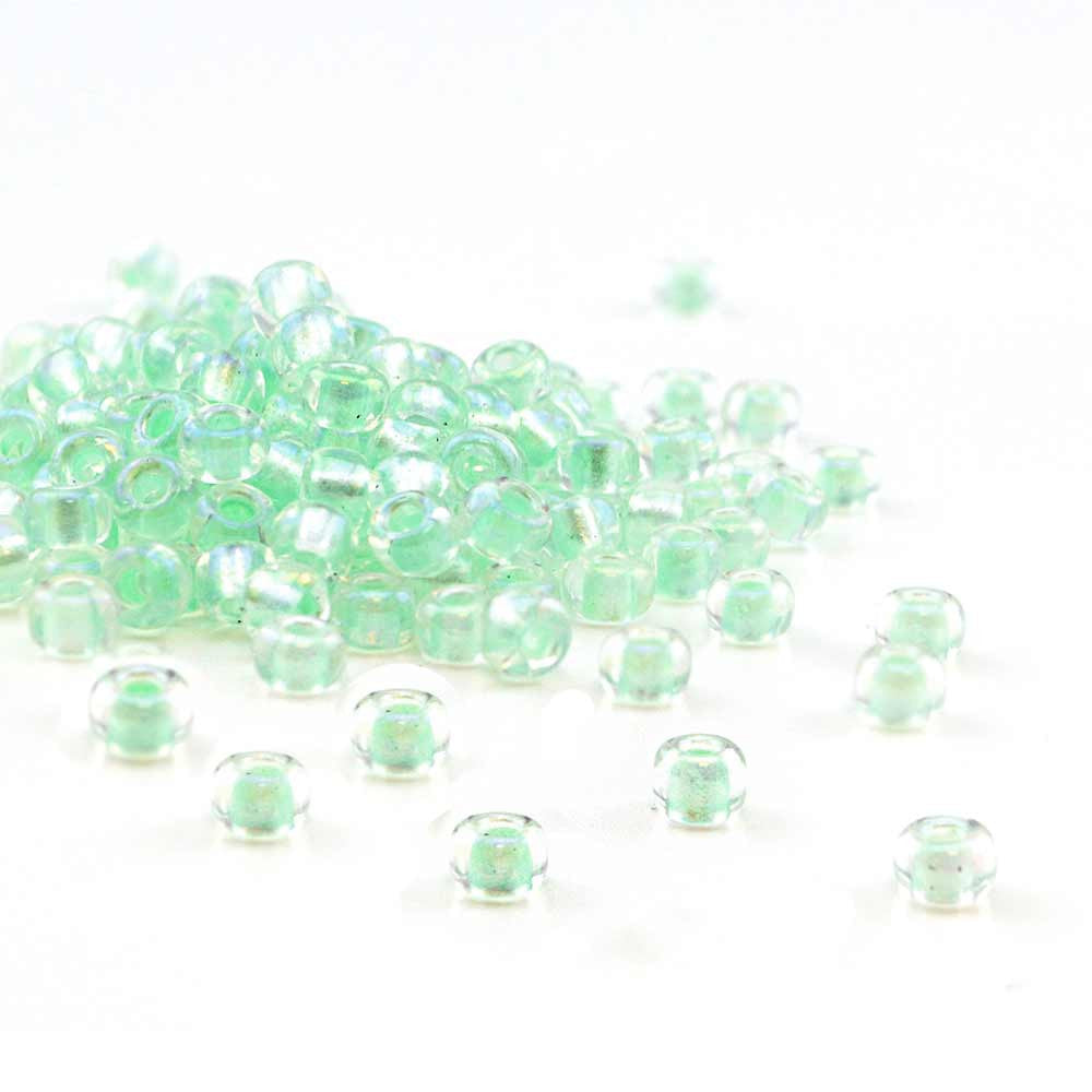 6-3642 Pearlized Crystal AB/Pale Mint - Beadshop.com