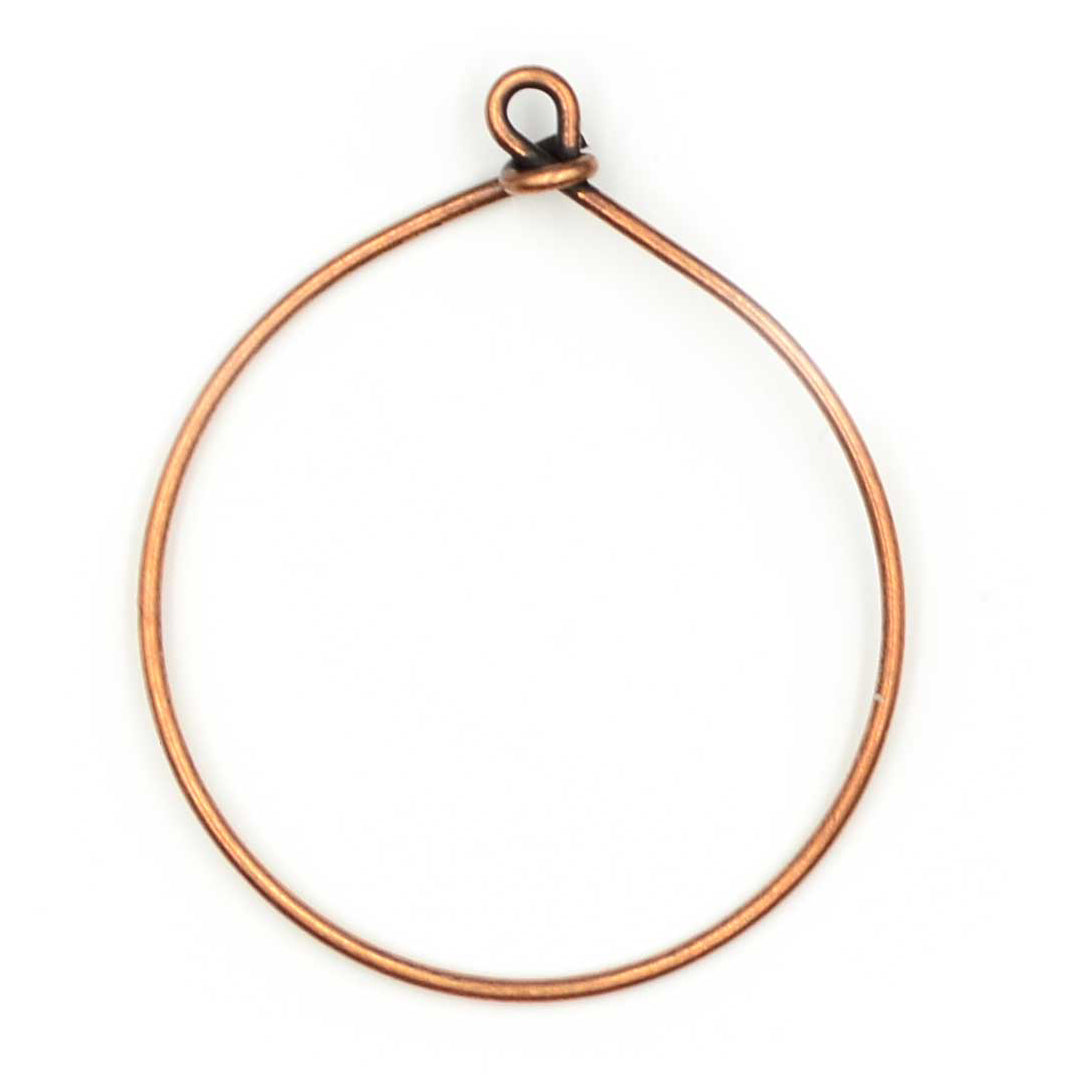 Round Hoop- Antique Copper - Beadshop.com
