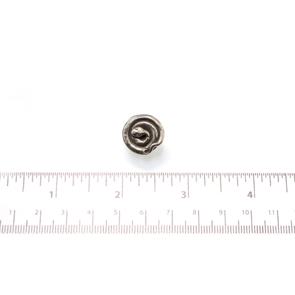 Curled Snake Button- Antique Silver – Beadshop.com