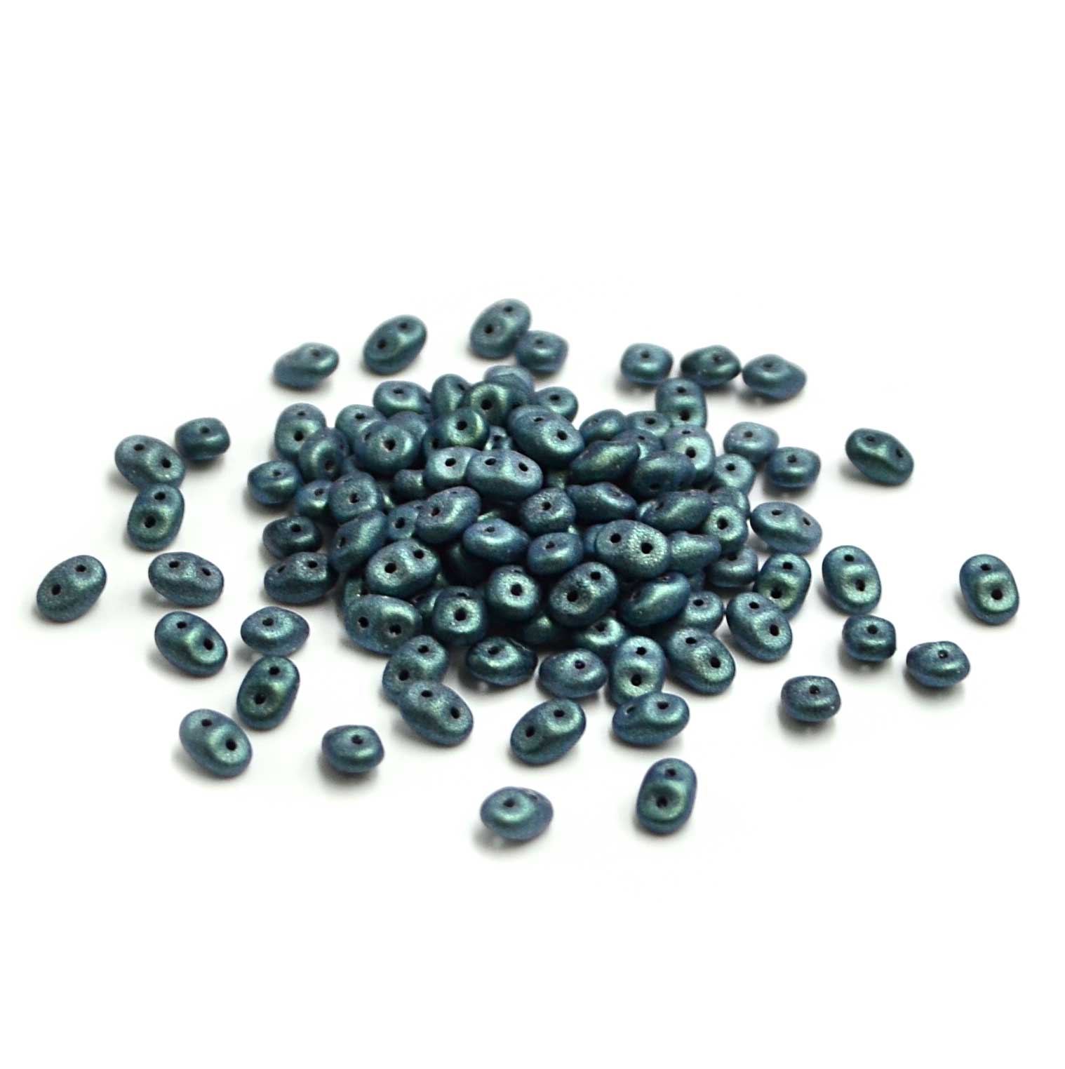 SuperDuos- Jet Metallic Suede Light Green – Beadshop.com