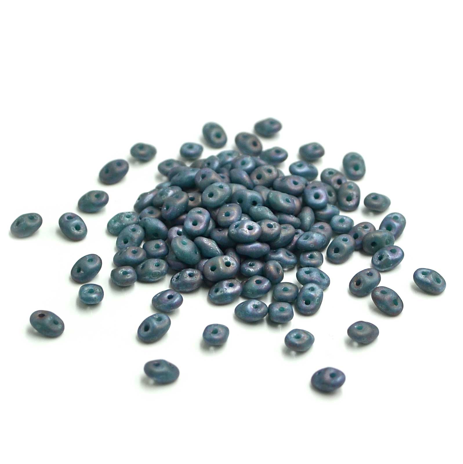 SuperDuos- Nebula Turquoise Green Matte - Beadshop.com