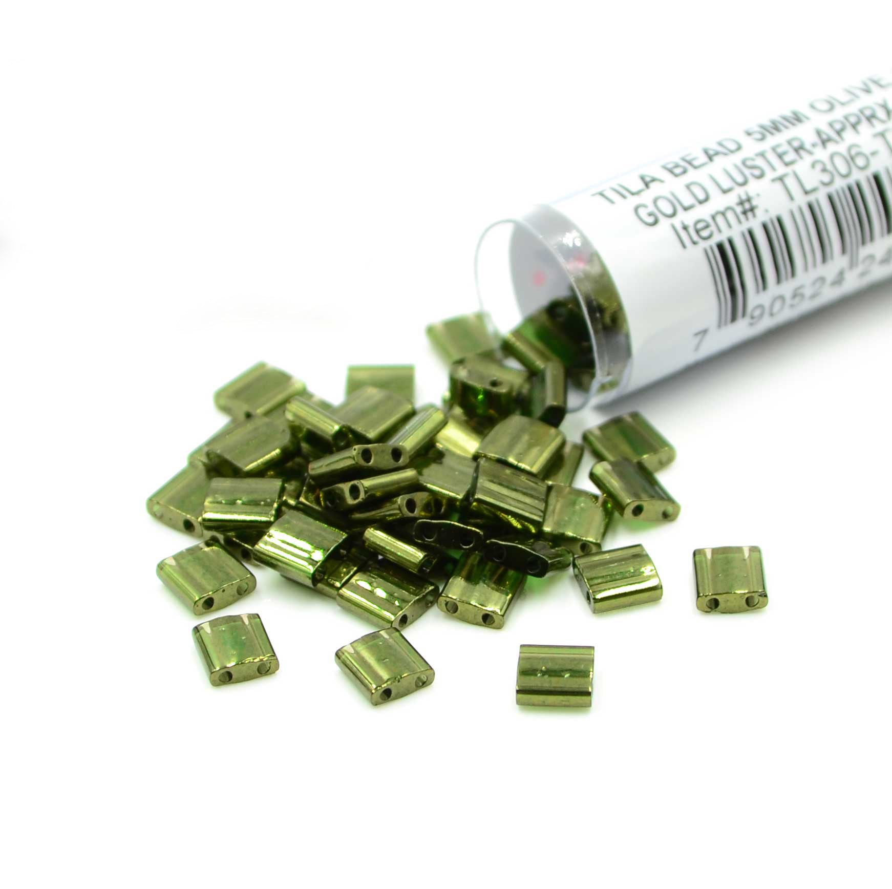 TL306 Olive Green Gold Luster - Beadshop.com