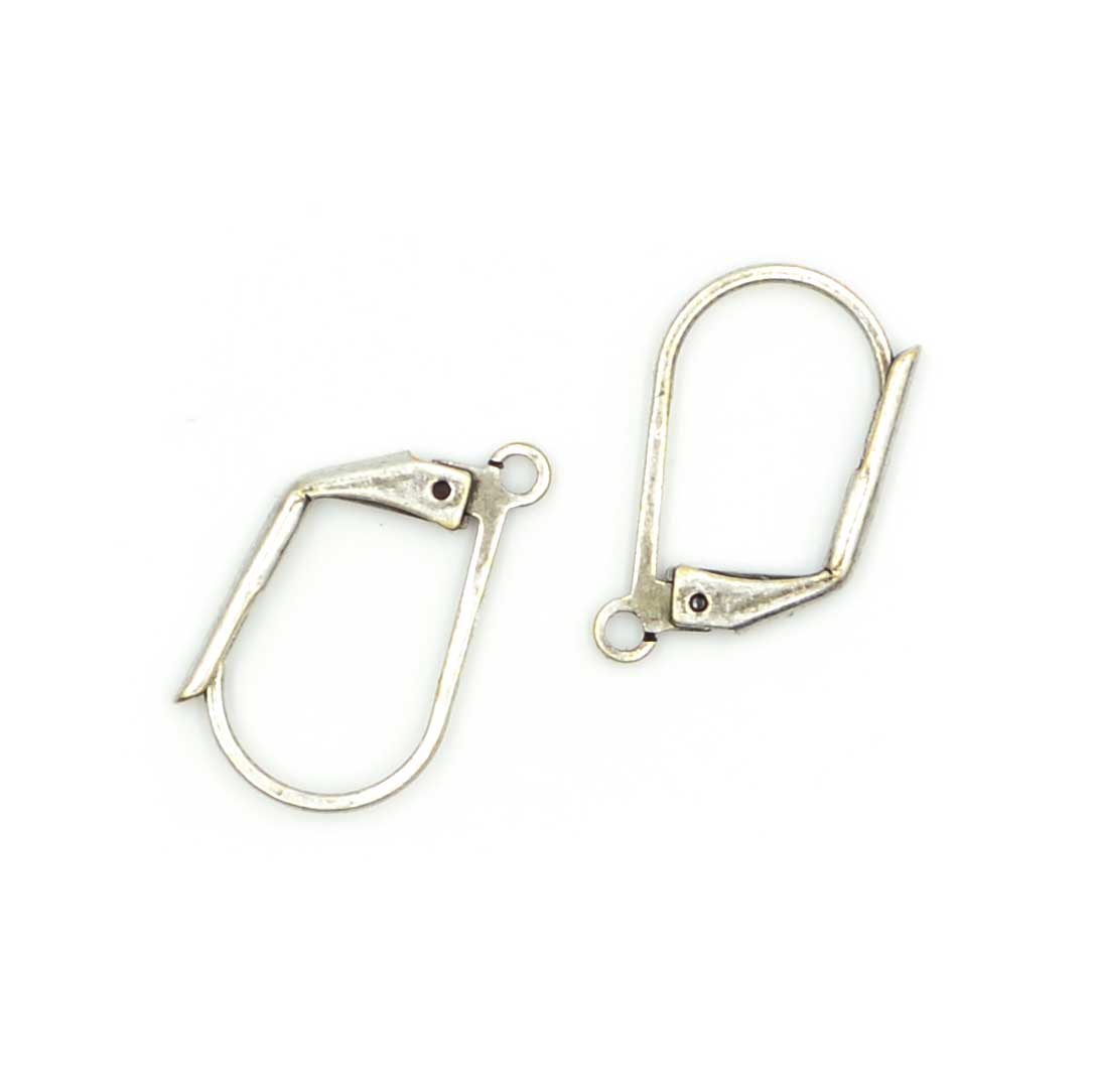 Vintage Lever Back- Antique Silver (3 pair) - Beadshop.com